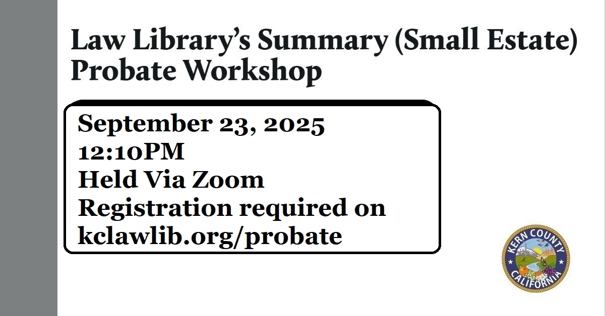 Simplified Probate Procedures - Kern County Law Library